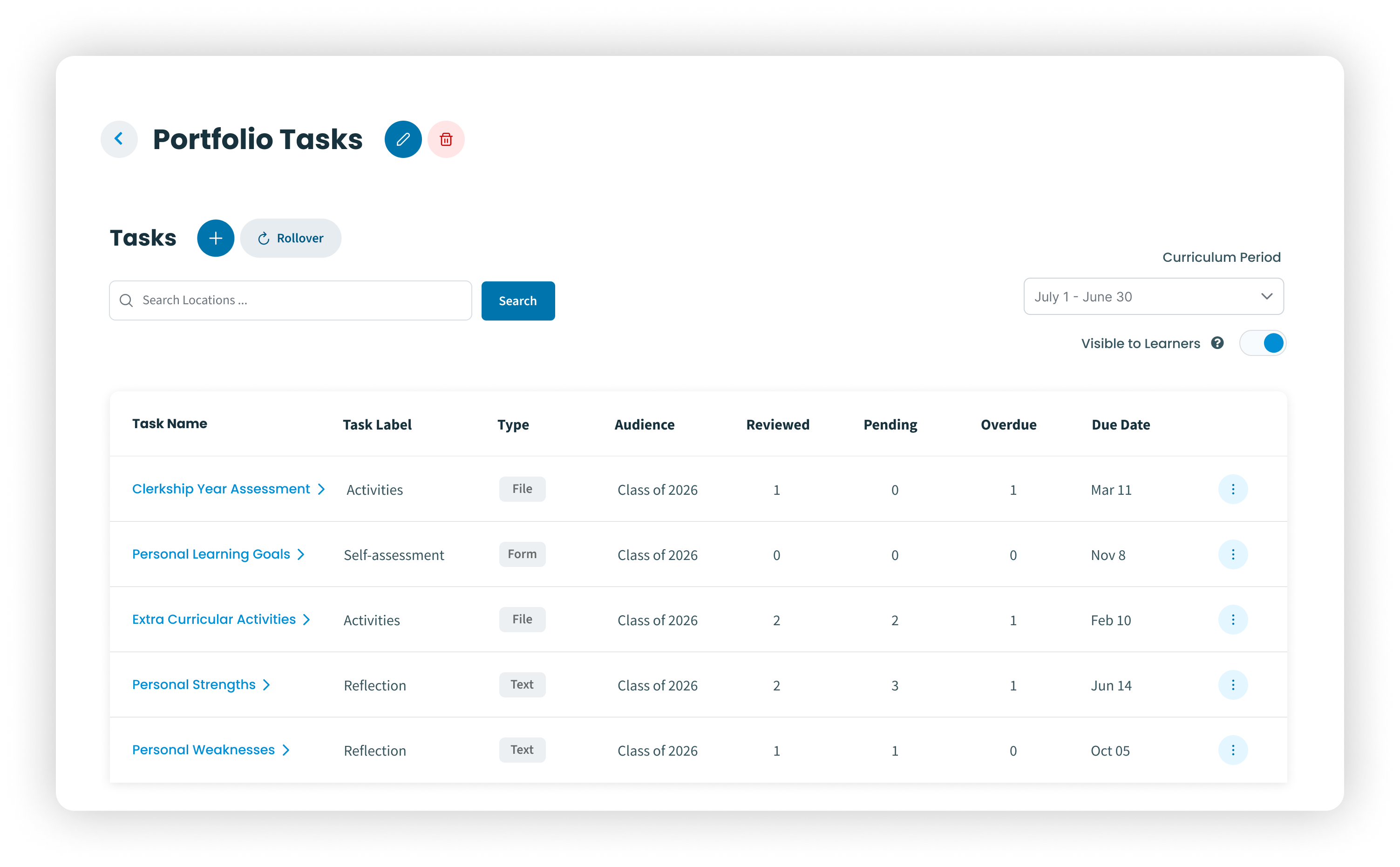 Clinical Experience Management | Elentra